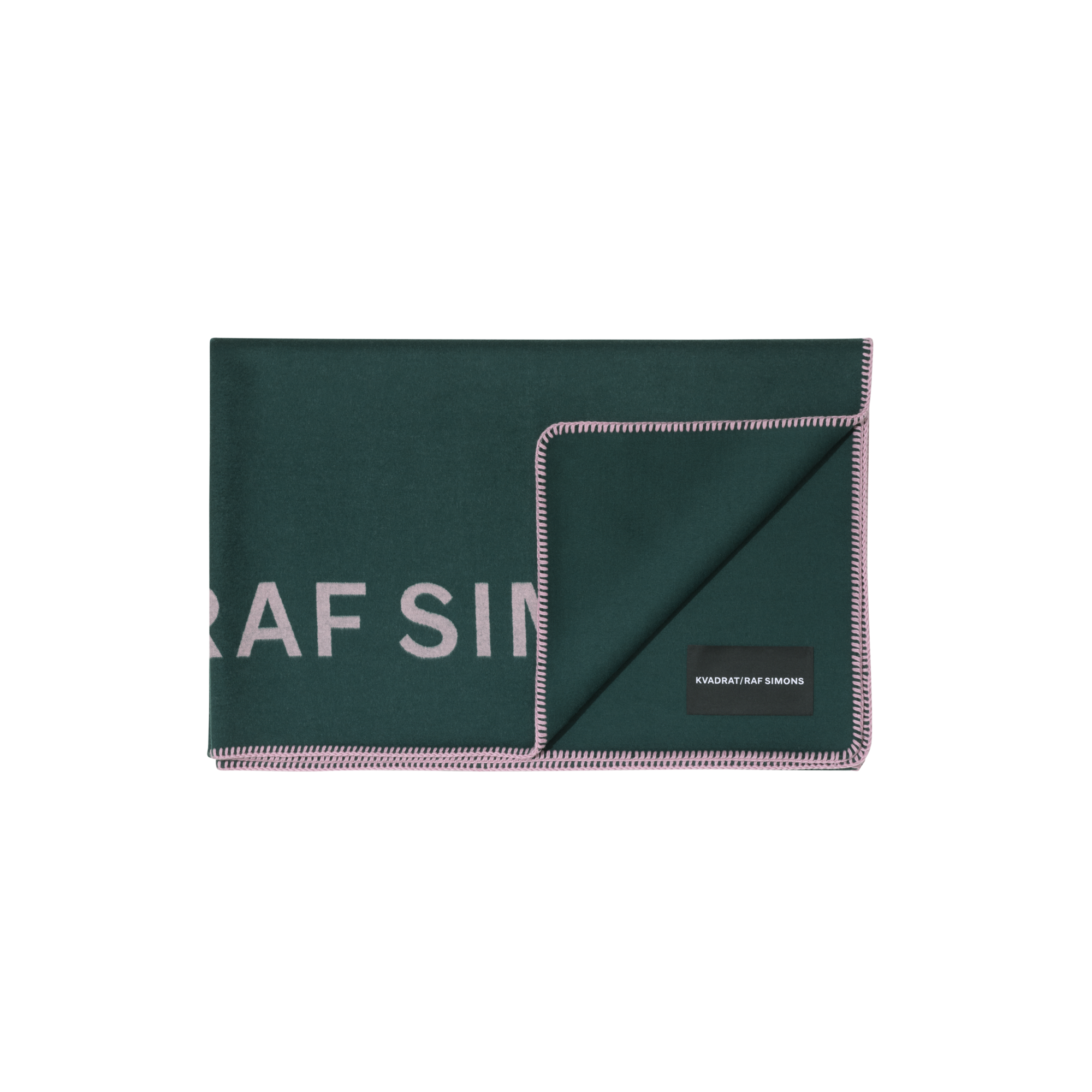 Double face wool throw w/logo